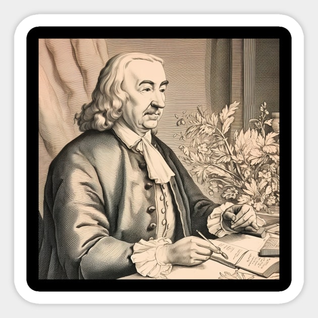 Carl Linnaeus scientist - Art Nouveau - Sticker | TeePublic