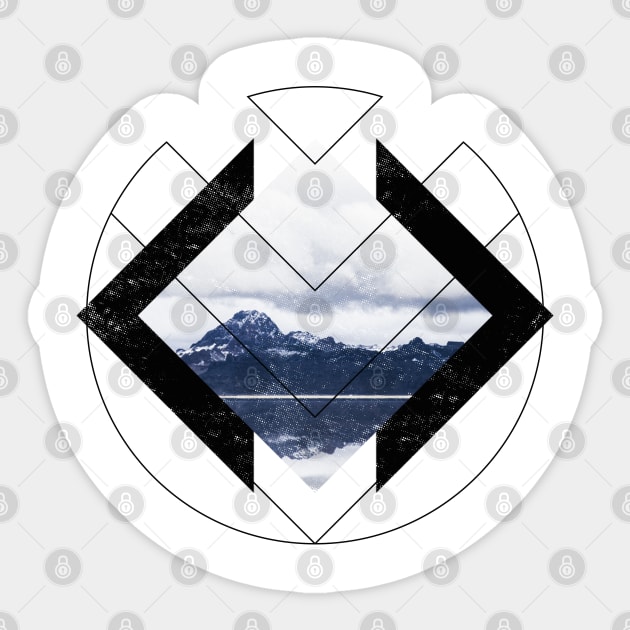 Geometric Hills - Peaks - Sticker | TeePublic