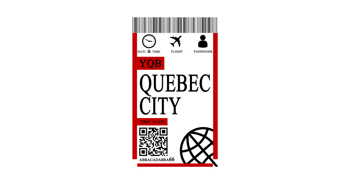 Quebec city flight ticket boarding pass polos - Quebec City - T-Shirt ...