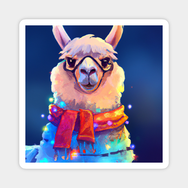 Cute Llama Drawing Cute Llama Magnet Teepublic