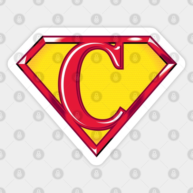 Super C - Superhero - Sticker | TeePublic