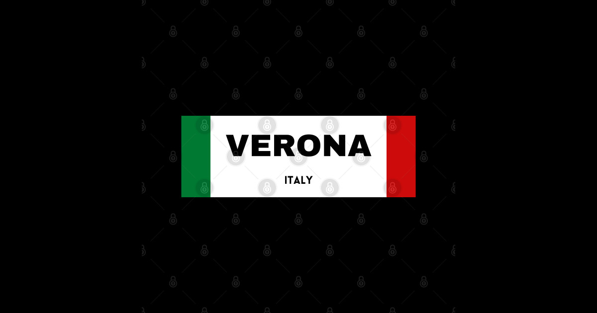 Verona City in Italian Flag - Verona - Sticker | TeePublic