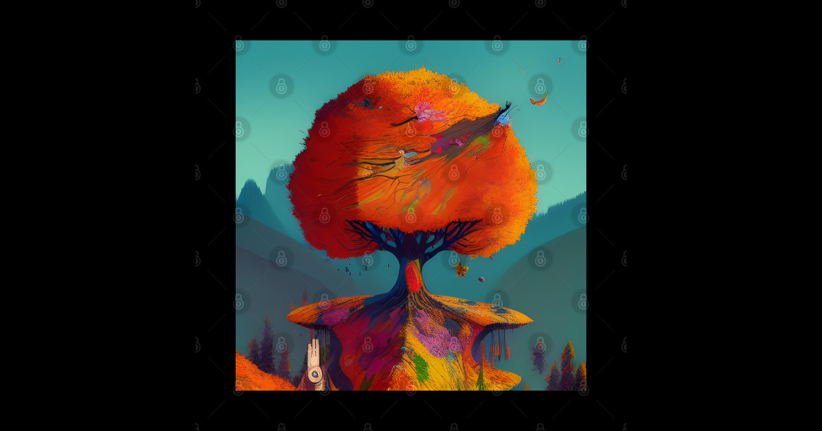 Autumn Tree of Life - Tree Of Life - Sticker | TeePublic