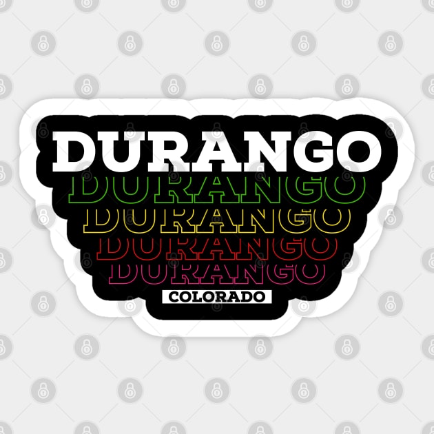 I Love Durango Colorado USA Vintage - Durango - Sticker | TeePublic