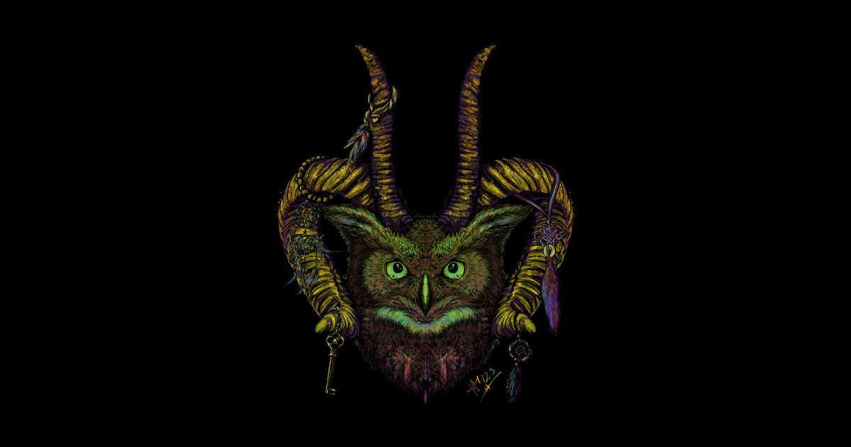 Spirit Guide - Horned Owl - Sticker | TeePublic