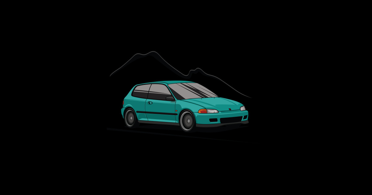 Aztec Green Civic EG - Jdm Legend - T-Shirt | TeePublic