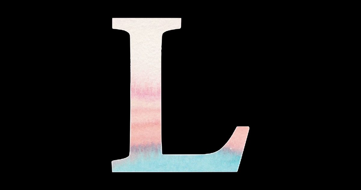 The Letter L Rainbow Watercolor Design - Sticker - Sticker | TeePublic