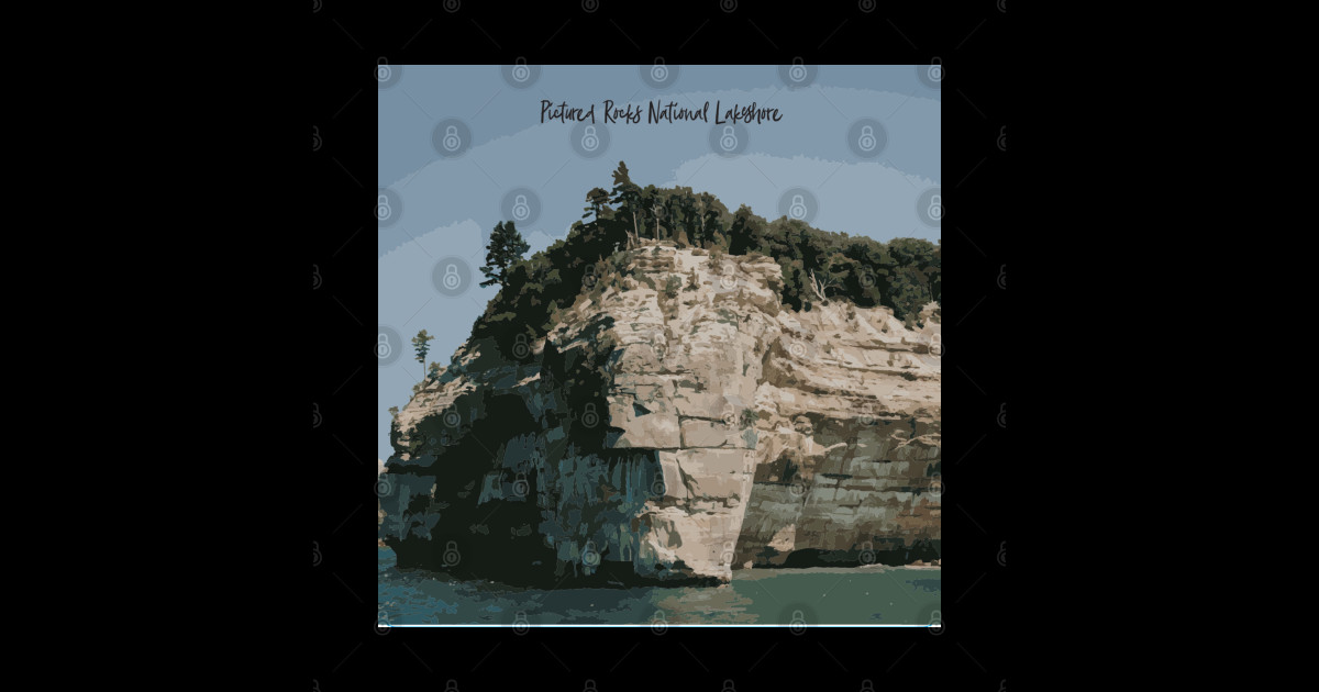 Pictured Rocks Sticker - Michigan - Sticker | TeePublic