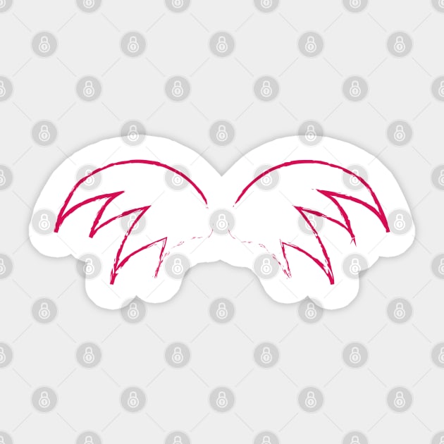 Drawing red wing - Drawing Wing - Sticker | TeePublic