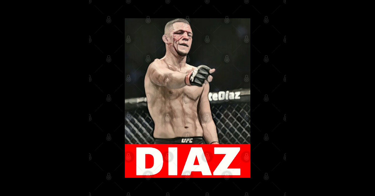 Nate Diaz stockton - Nate Diaz - Sticker | TeePublic
