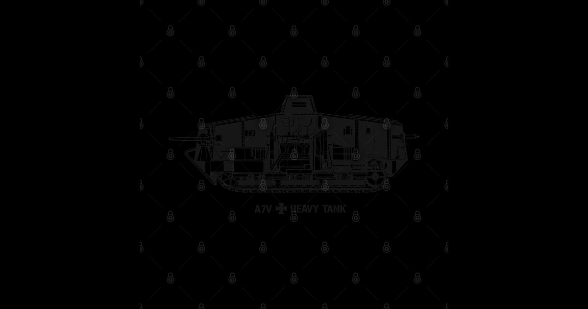 A7V Heavy Tank - WW1 - Ww1 - Sticker | TeePublic