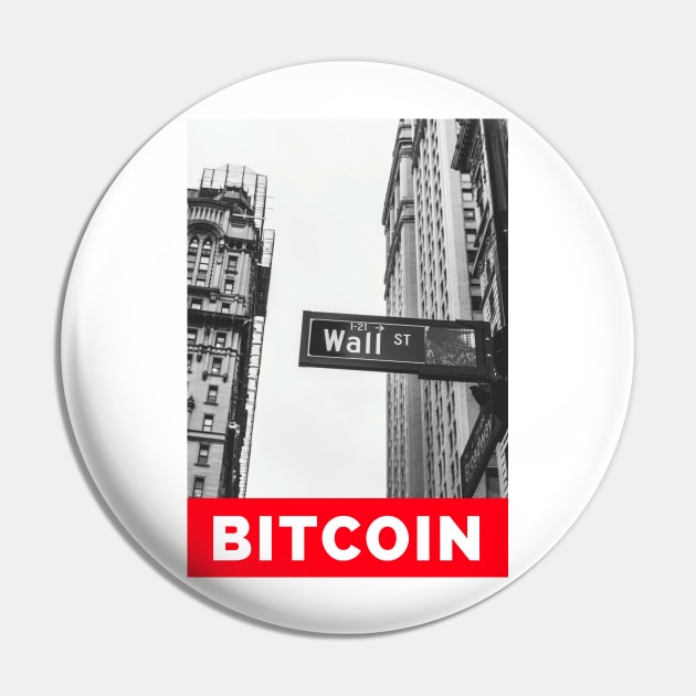 Bitcoin On Wall Street Blockchain Cryptocurrency Design - Bitcoin - Pin ...