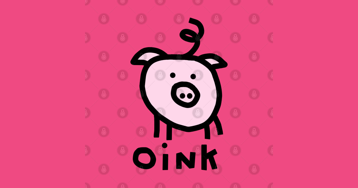 Kids Pink Pig Says Oink Animals Talk - Animals - T-Shirt | TeePublic