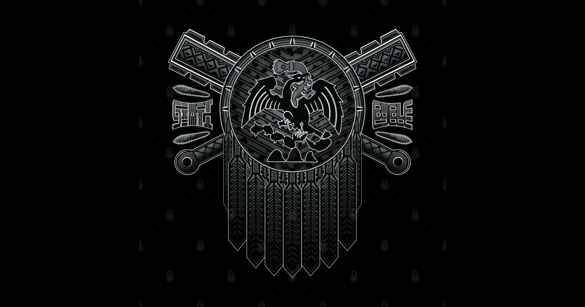 Mexica Heraldry. Aztec Eagle Shield & Weapons. - Aztec - T-Shirt ...