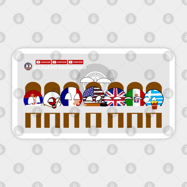 WW1 Countryballs - Countryballs - Sticker | TeePublic