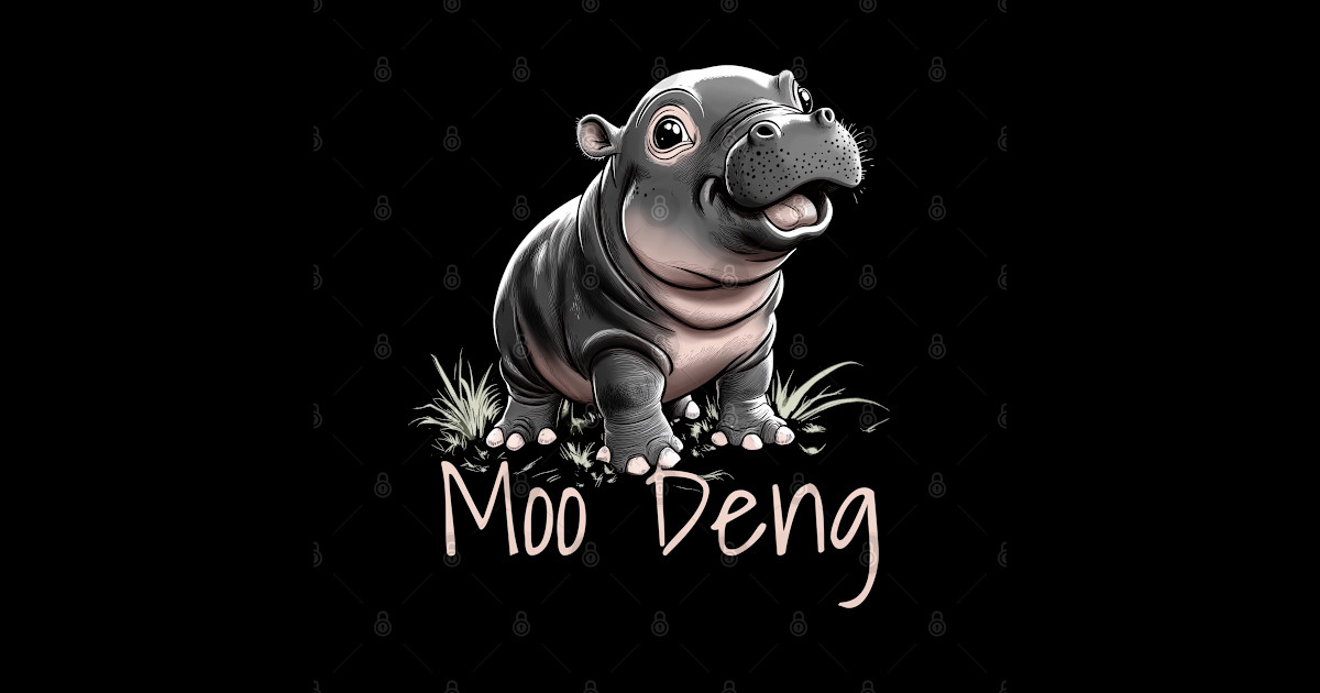 Moo Deng 2 - Moo Deng - Sticker | TeePublic