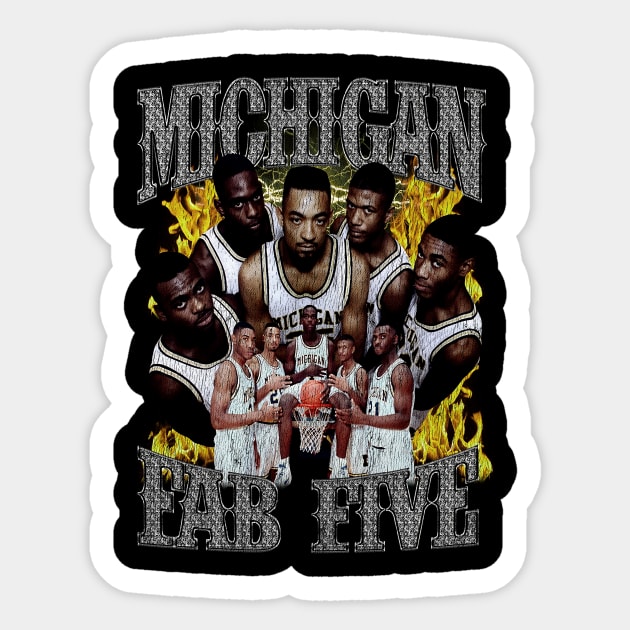 Fab Five Team Vintage - Fab Five - Sticker | TeePublic