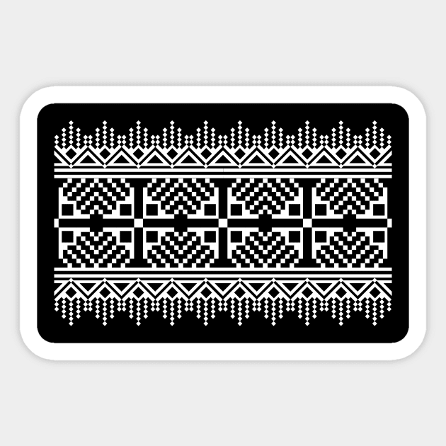 beautiful black and white - Fabric Pattern - Sticker | TeePublic