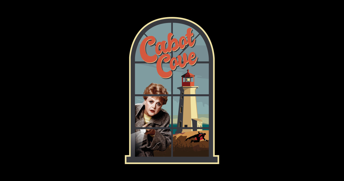Cabot Cove Jessica Fletcher through the window - Cabot Cove - Sticker ...