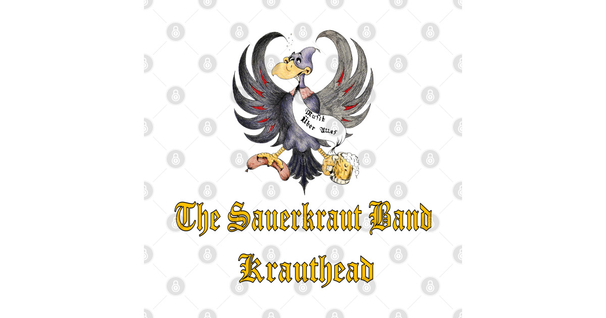 SKB Drunken Eagle with Krauthead on the front - Sauerkraut - T-Shirt | TeePublic