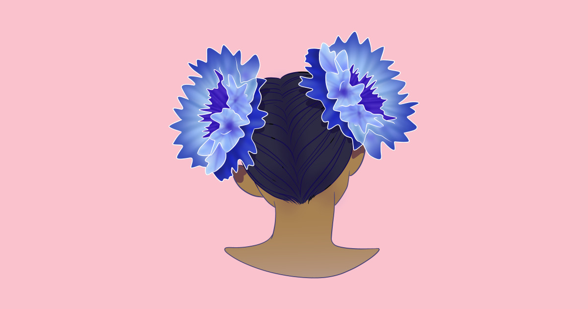 Bachelor Button Buns - Flowers - T-Shirt | TeePublic