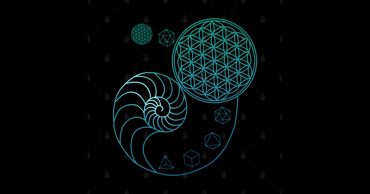 Sacred Geometry Spiral of Creation - Sacred Geometry - Posters and Art ...