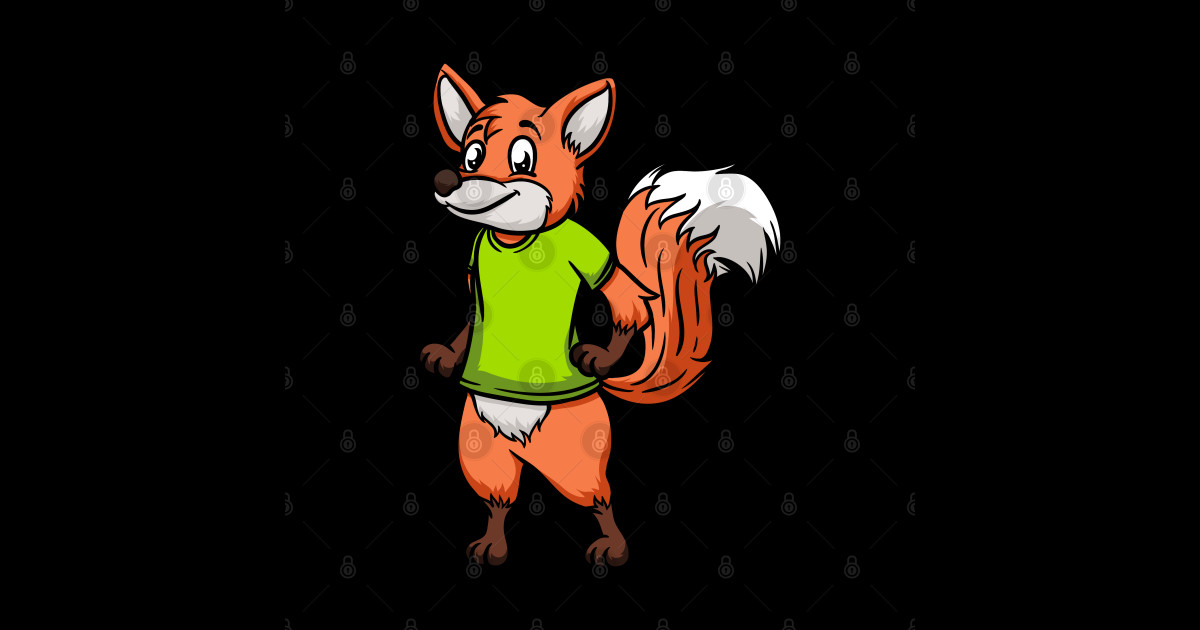 Cute Anthropomorphic Human-like Cartoon Character Fox in Clothes - Cute ...