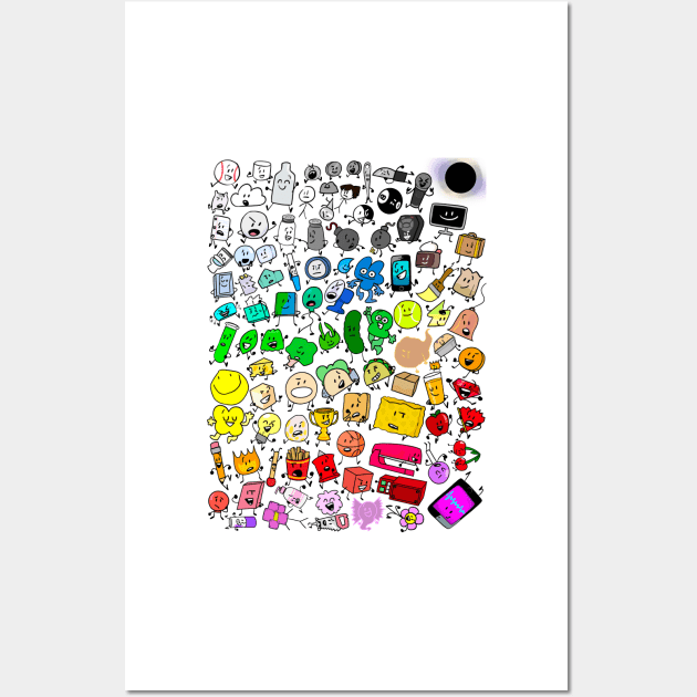 BFDI Inanimate Insanity All Characters (Transparent) - Bfb - Posters ...