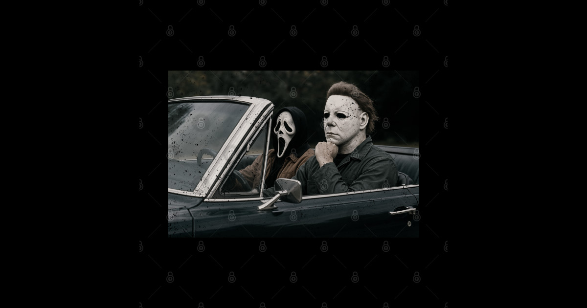 Michael Myers Ghostface We're Going Slashing M4813 - Halloween ...