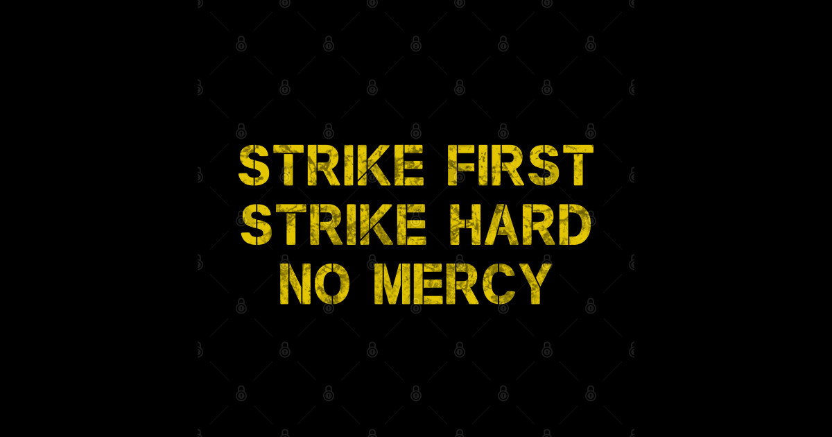 Cobra Kai Strike First Strike Hard No Mercy - Cobra Kai - Sticker ...