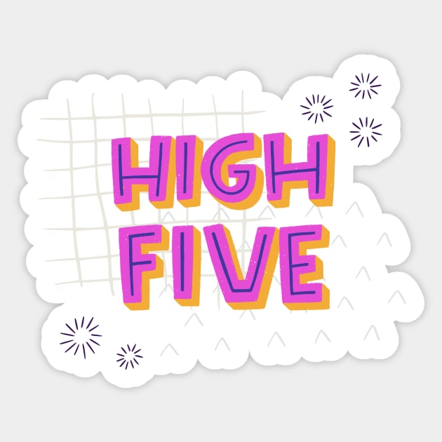 High Five - Character - Sticker | TeePublic