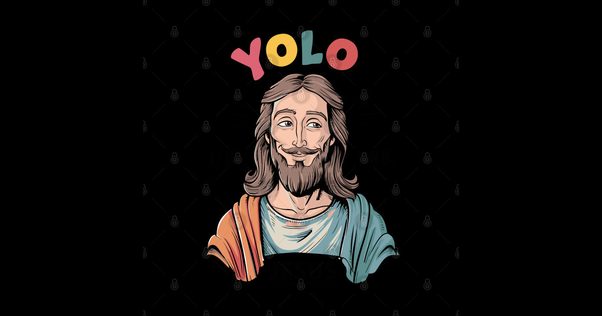 Yolo JK BRB Jesus - Yolo Jk Brb Jesus - Sticker | TeePublic