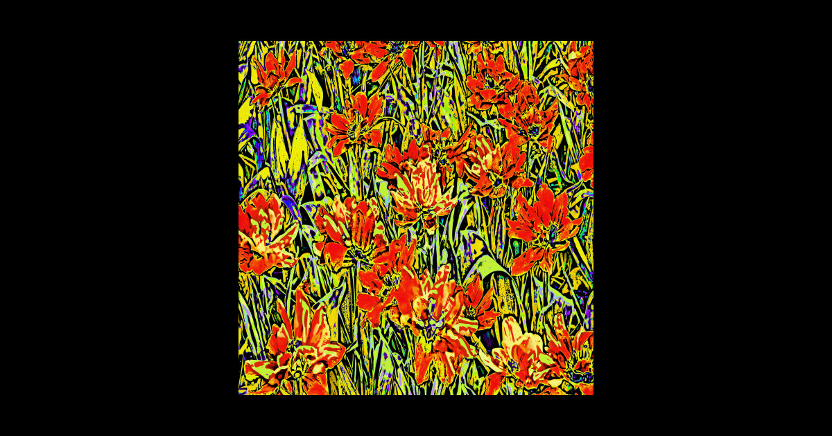 Red Flowers #2b - Flowers - Sticker | TeePublic