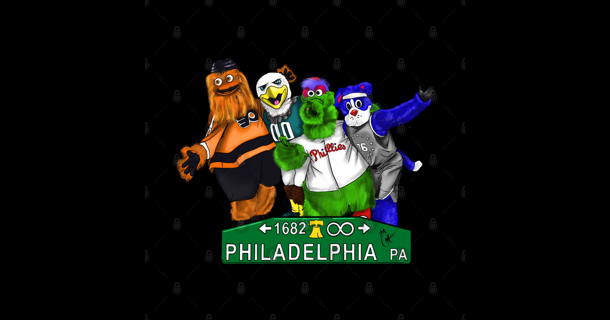 Philly Mascots - Philadelphia Sports Team - T-Shirt | TeePublic