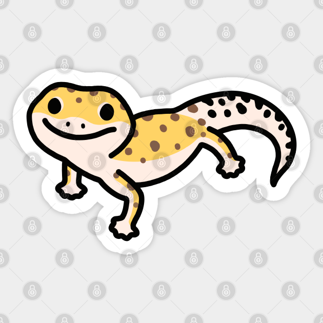 Paper Hitch-hiker leopard Gecko sticker Stickers etna.com.pe