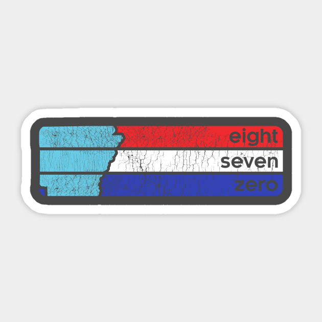 870 - Retro Lines - Arkansas - Sticker | TeePublic