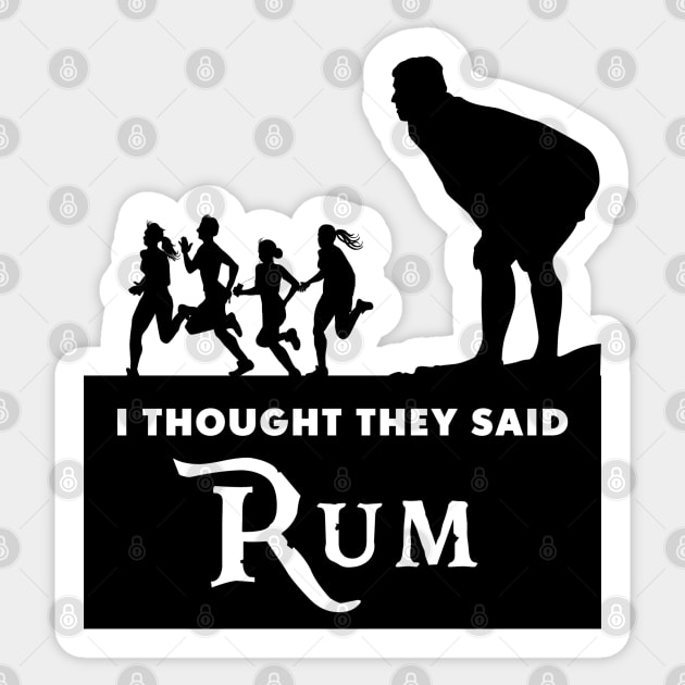 Rum - Dude - Jog - Sticker | TeePublic