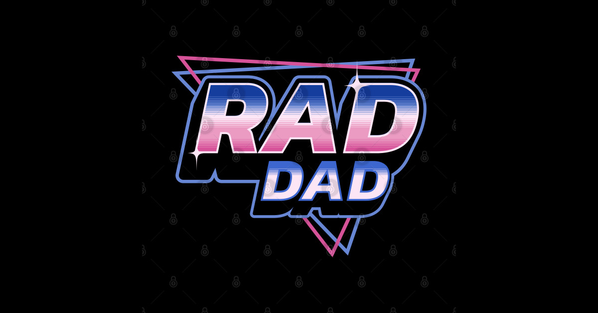 Rad Dad - 80's Retro Vintage Retrowave Father's Day - Rad Dad - Posters ...