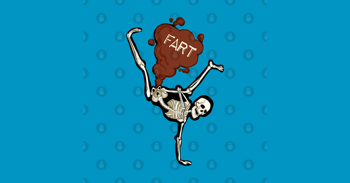 Skeleton fart kids humour Halloween - Funny Skeleton Halloween - T ...