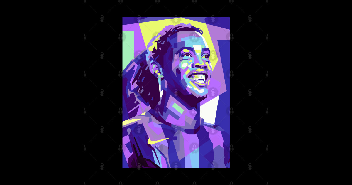 Ronaldinho pop art - Ronaldinho - Sticker | TeePublic