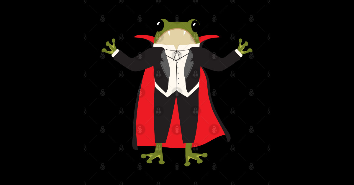 Vampire frog - Frog in a Halloween costume - Halloween Frog - Sticker ...