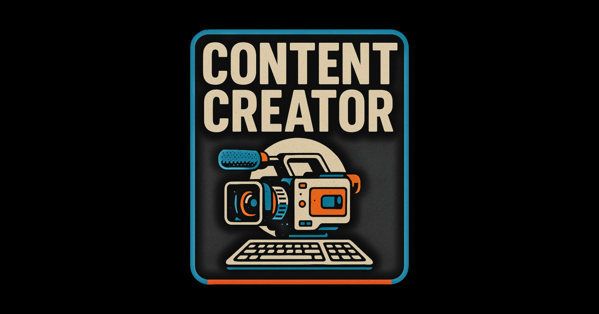 Content Creator Vibe Retro - Content Creator - Magnet | TeePublic