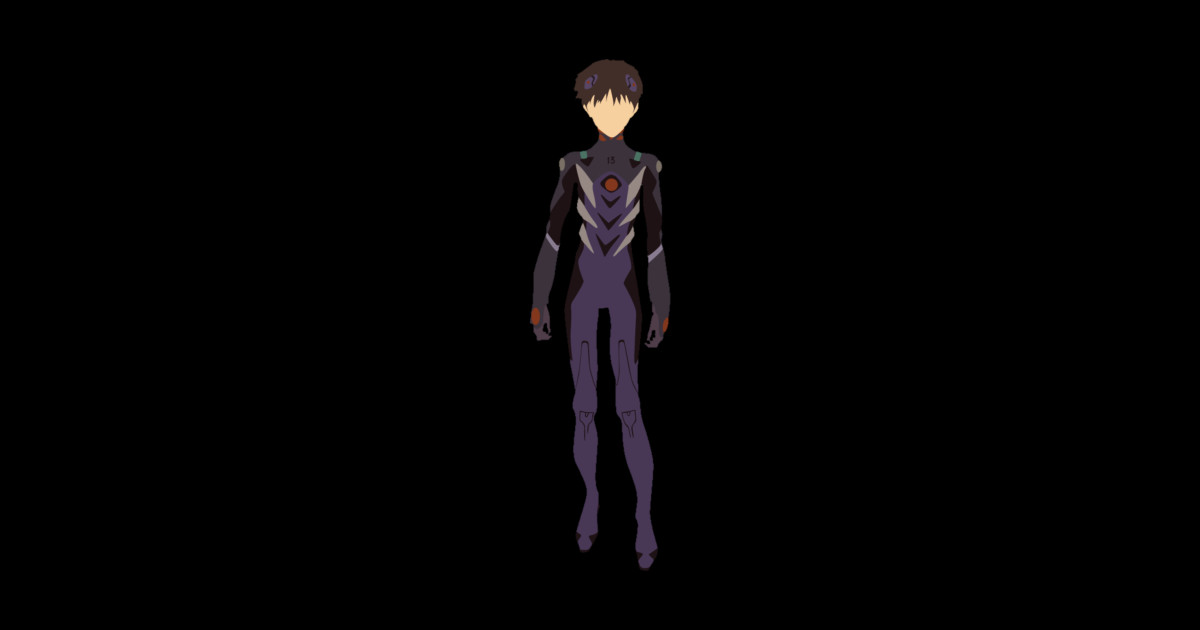 Evangelion Shinji Minimalist - Shinji - Sticker | TeePublic