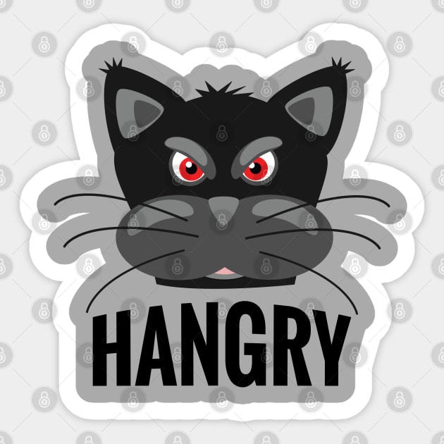Hangry Cat - Hangry - Sticker | TeePublic