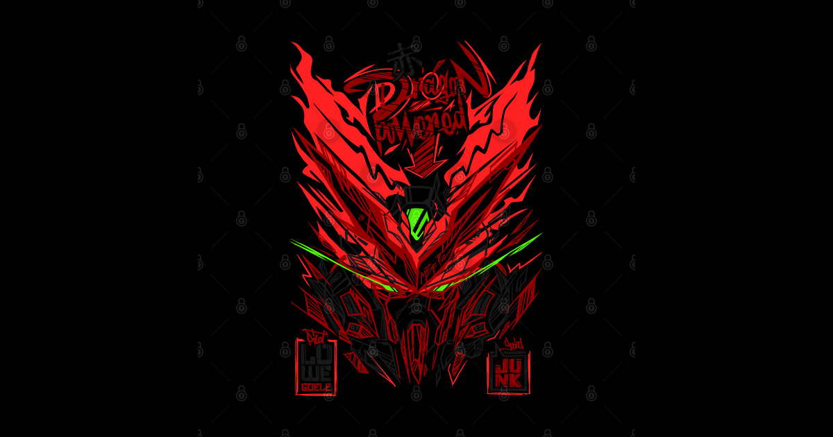 gundam astray red frame red dragon - Gundam - Sticker | TeePublic