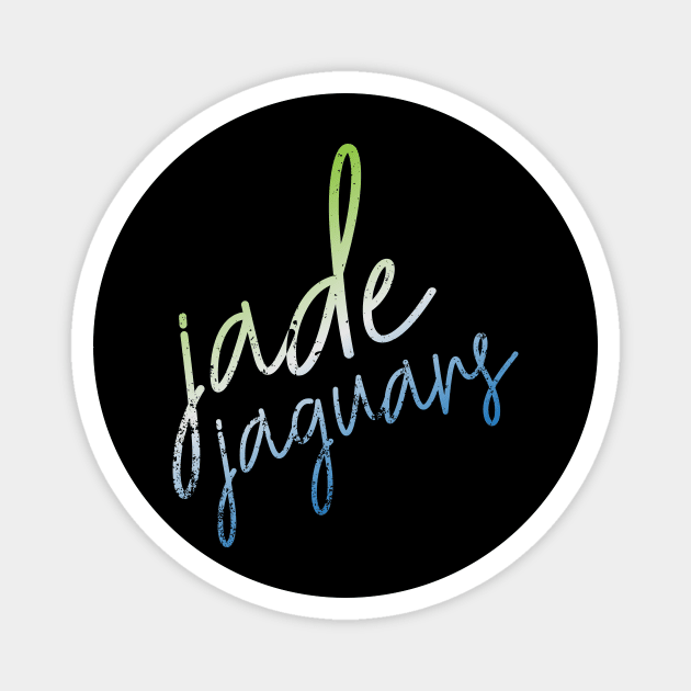 CURSIVE jade jaguars - Cheercats - Magnet | TeePublic