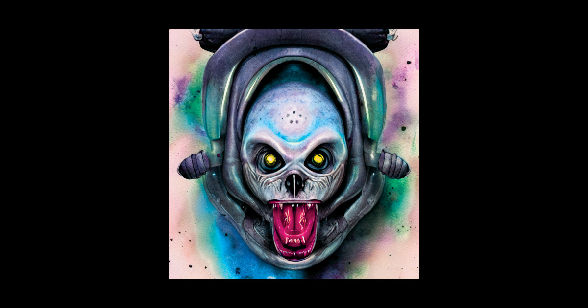 Alien Space Helmet - Horror - Sticker | TeePublic