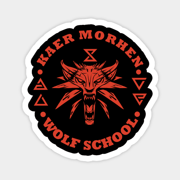 The Witcher Wolf School - Witcher - Magnet | TeePublic