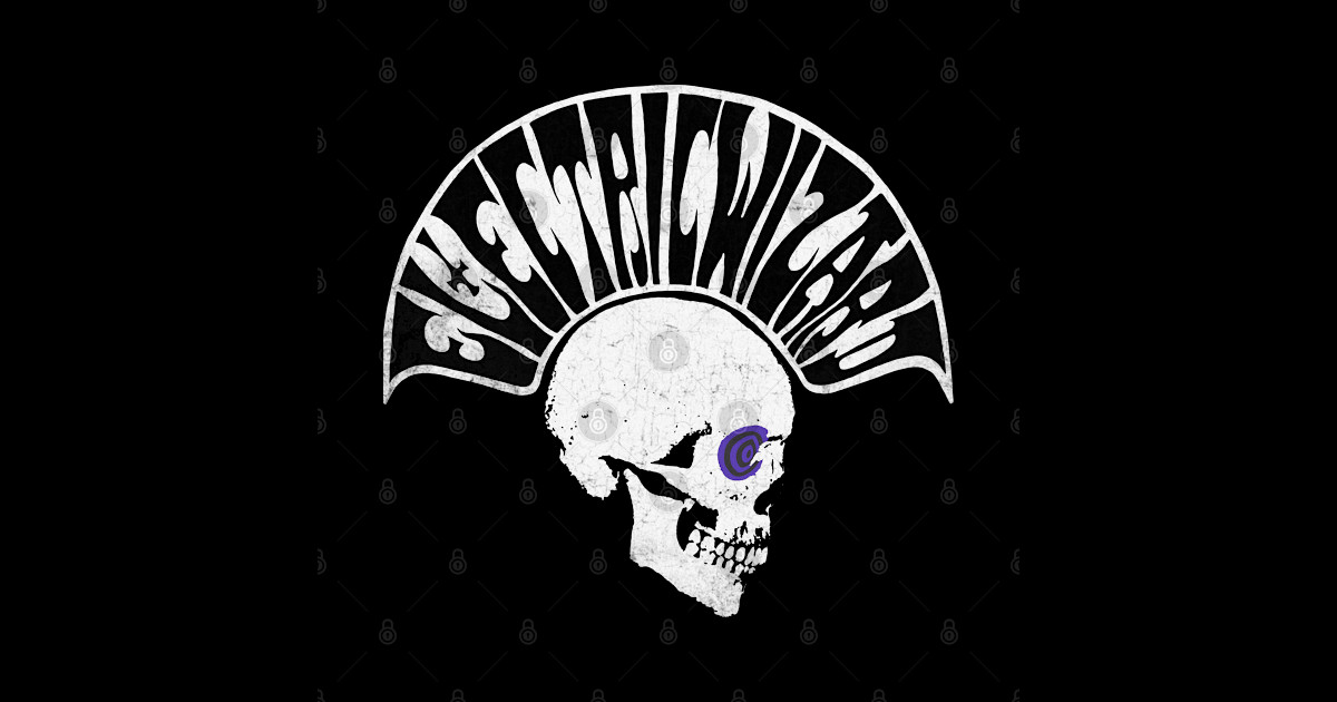 Electric Wizard Mohawk Skull Fanart - Electric Wizard - Sticker | TeePublic