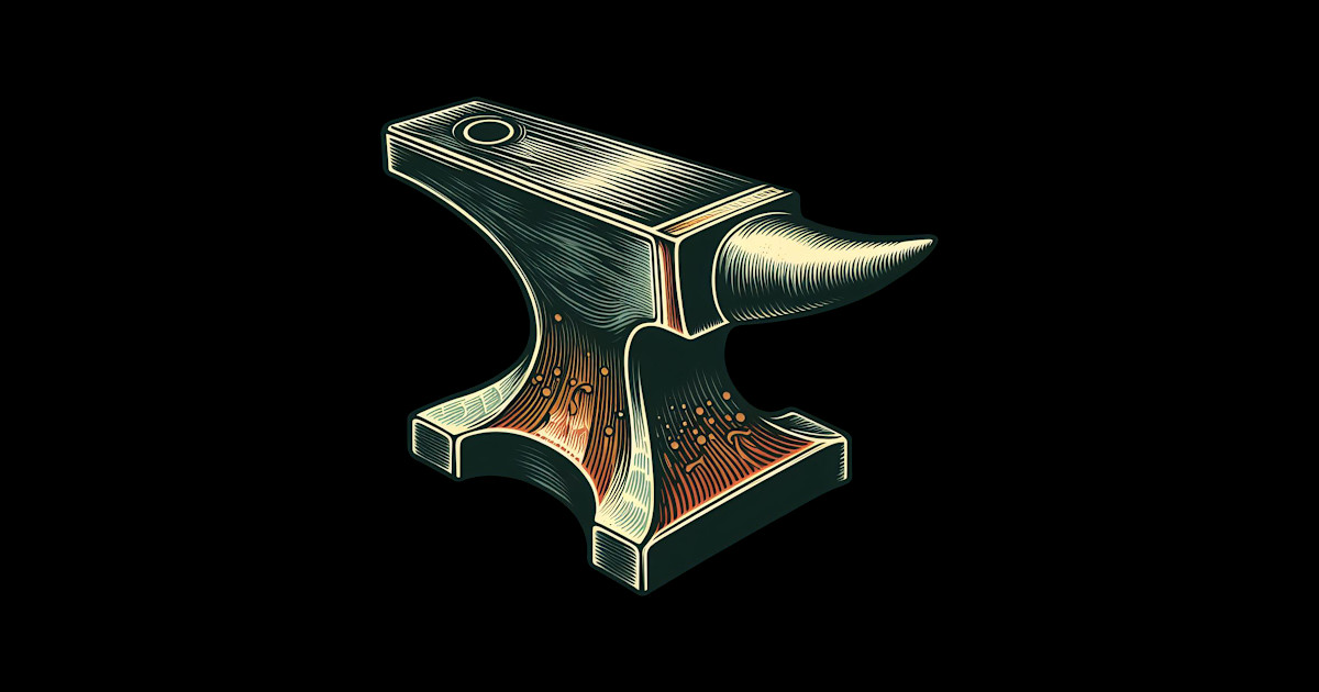 black anvil tattoo - Anvil - Sticker | TeePublic
